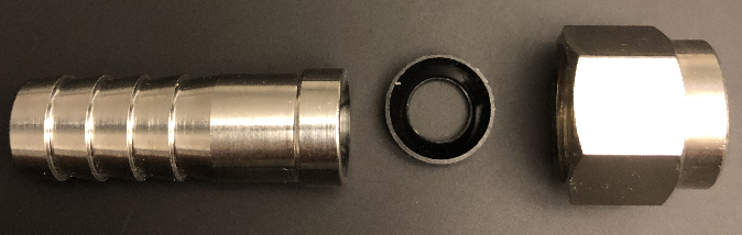 Nipple 13mm - omløber 5/8-18 UNF - pakning sort - Fittings, slanger og isolering - Holtec ...